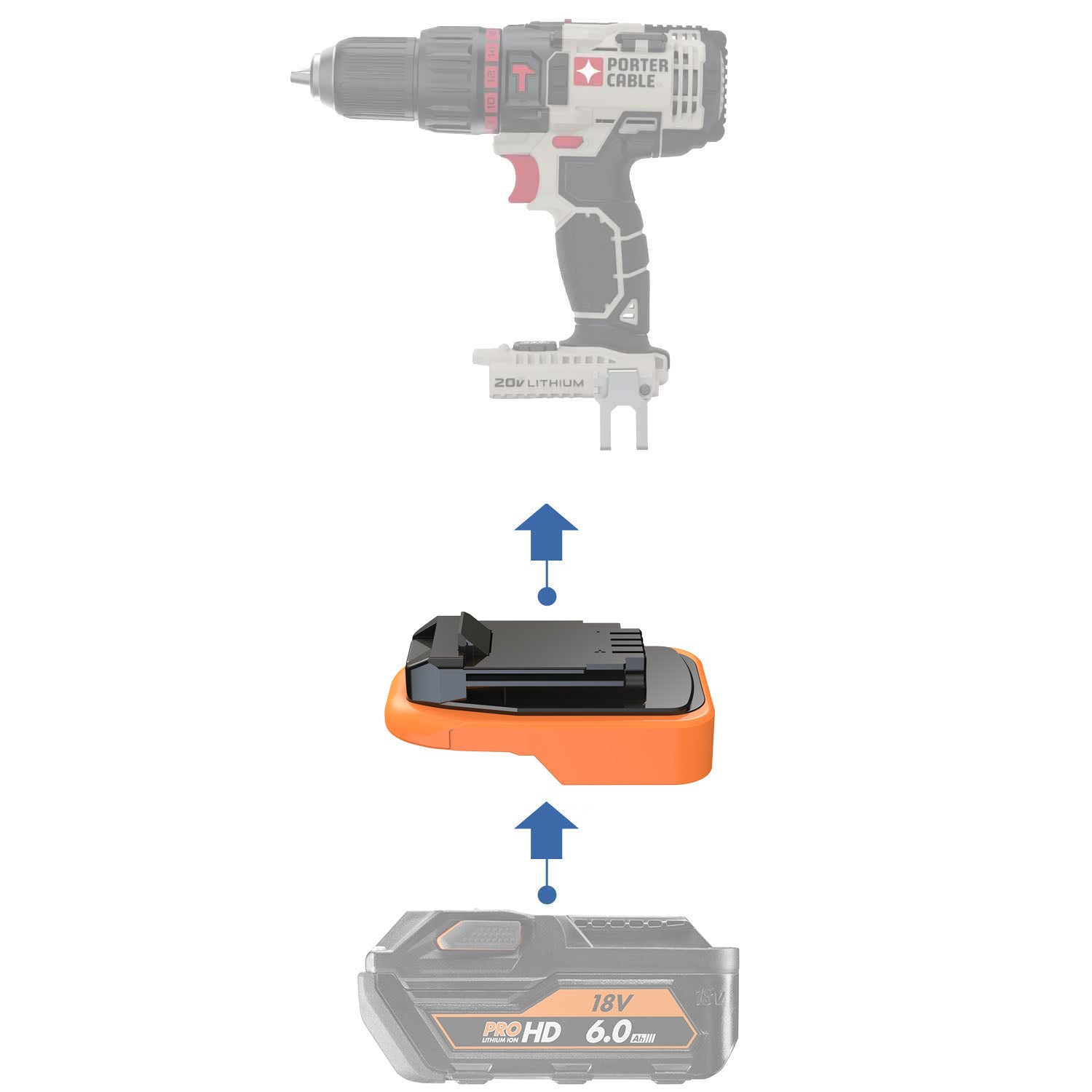 AEG Battery Adapter to Porter Cable – Power Tools Adapters | New Zealand